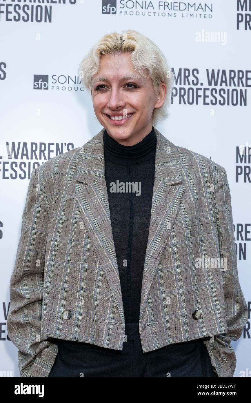 London, UK. 22 May 2025. Mason Alexander Park arrives for ‘Mrs. Warren ...