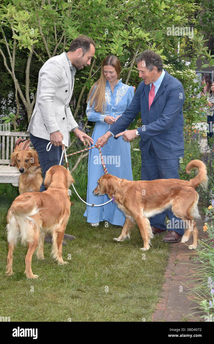 19 May 2025. London, UK. Monty Don, James Middleton & Alizee Middleton ...