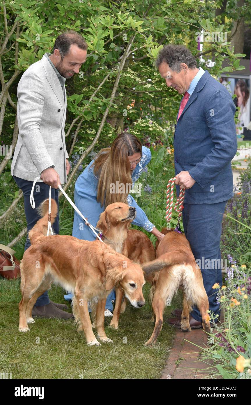 19 May 2025. London, UK. Monty Don, James and ALizee Middleton at the ...