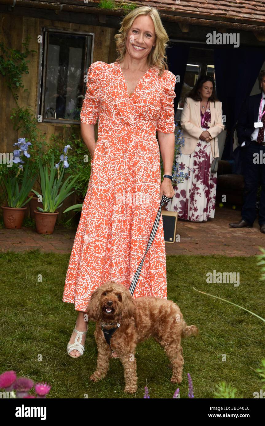 19 May 2025. London, UK. Sophie Raworth at the 2025 RHS Chelsea Flower ...