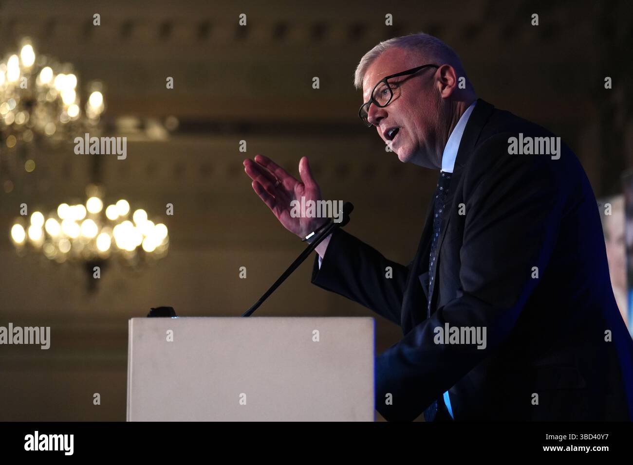 FWA chair John Cross during the FWA Footballer of the Year dinner at ...