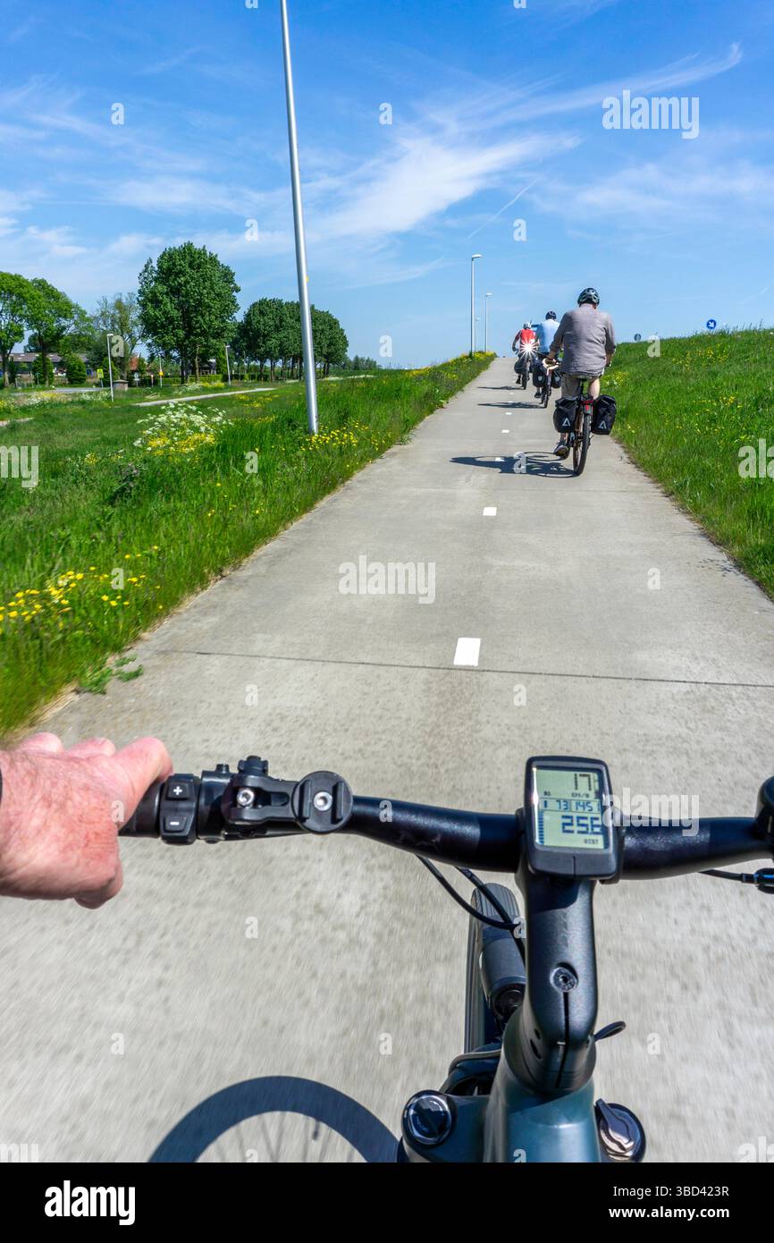Bike tour on well-maintained cycle paths in the Netherlands, in the ...