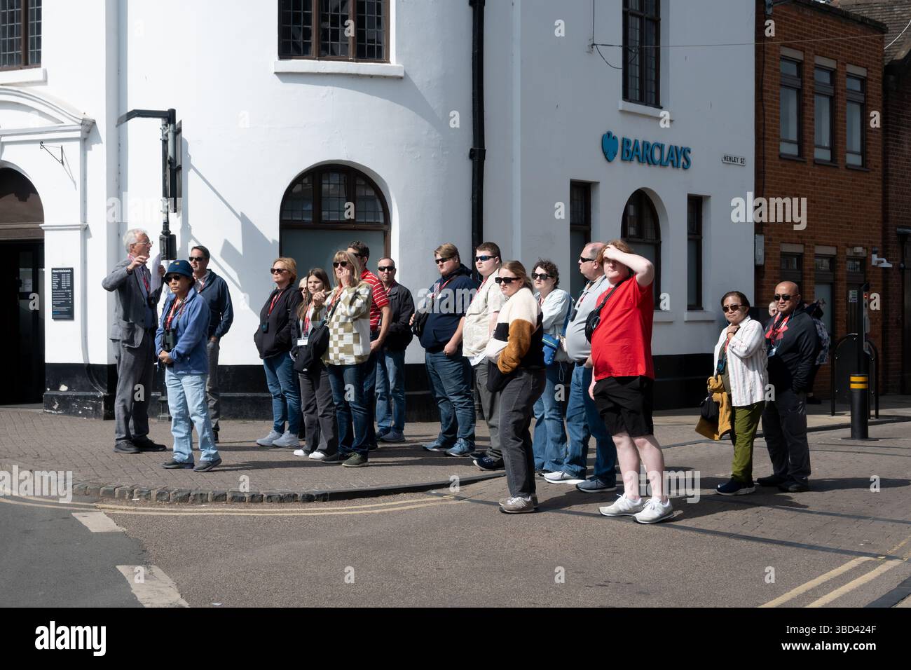 A tourist group in Stratford-upon-Avon, Warwickshire, England, UK Stock ...