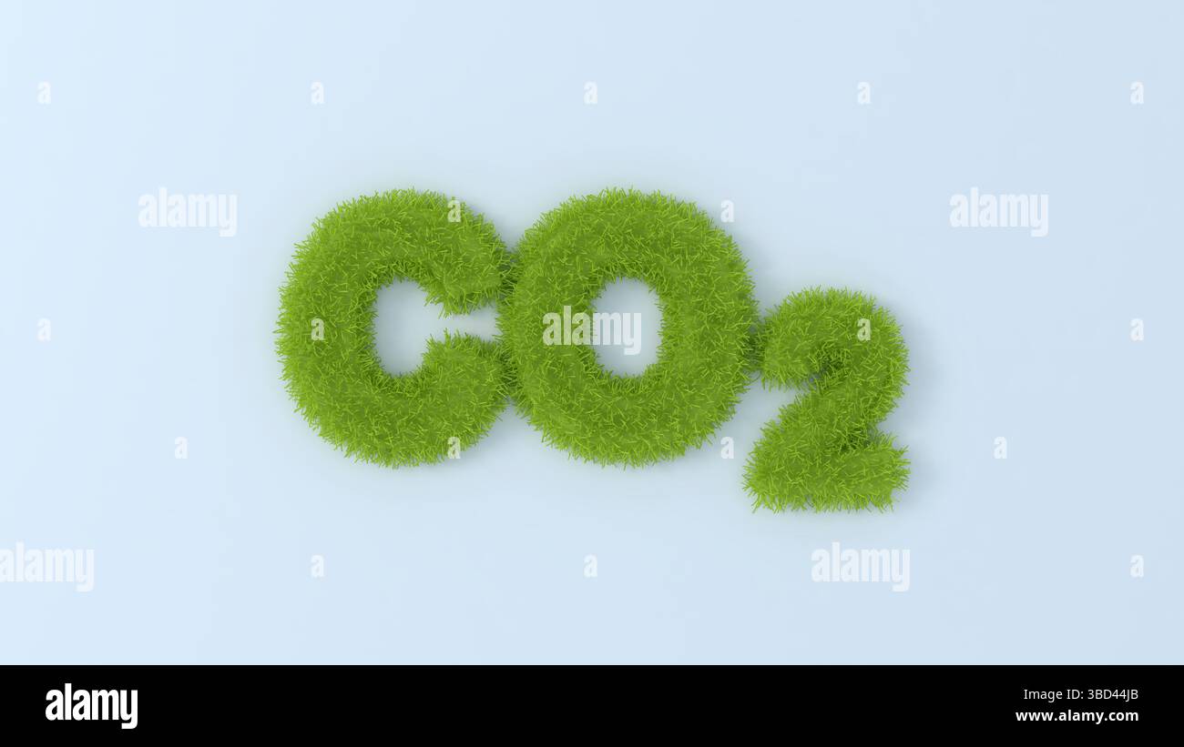 Co2 - 3D illustration isolated on a light blue background Stock Photo ...