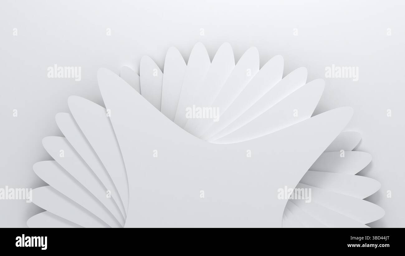 Abstract overlapping layer flower pappern 3d illustration Stock Photo ...