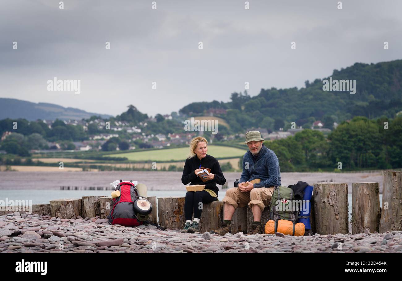 The Salt Path (2024) Jason Isaacs as Moth Winn Gillian Anderson as ...