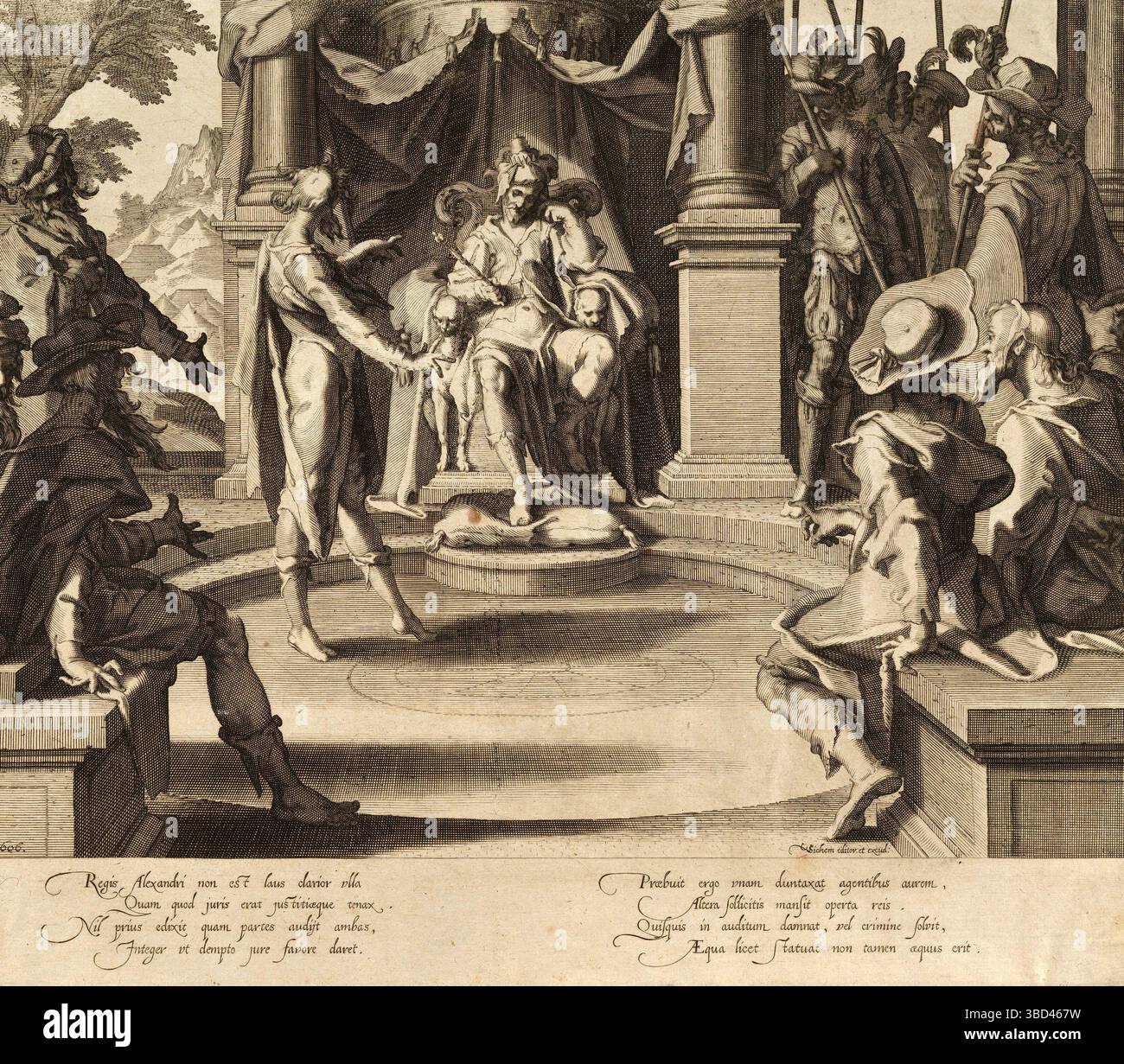 Alexander the Great as a Judge, from Thronus Justitiae Stock Photo - Alamy