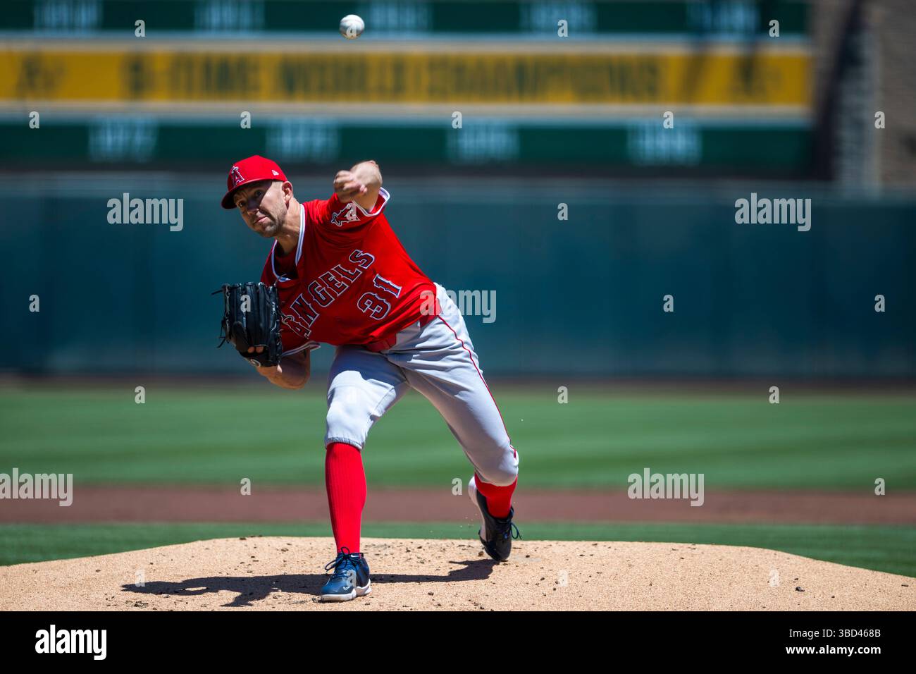 Los Angeles Angels pitcher Tyler Anderson (31) throws during the first ...