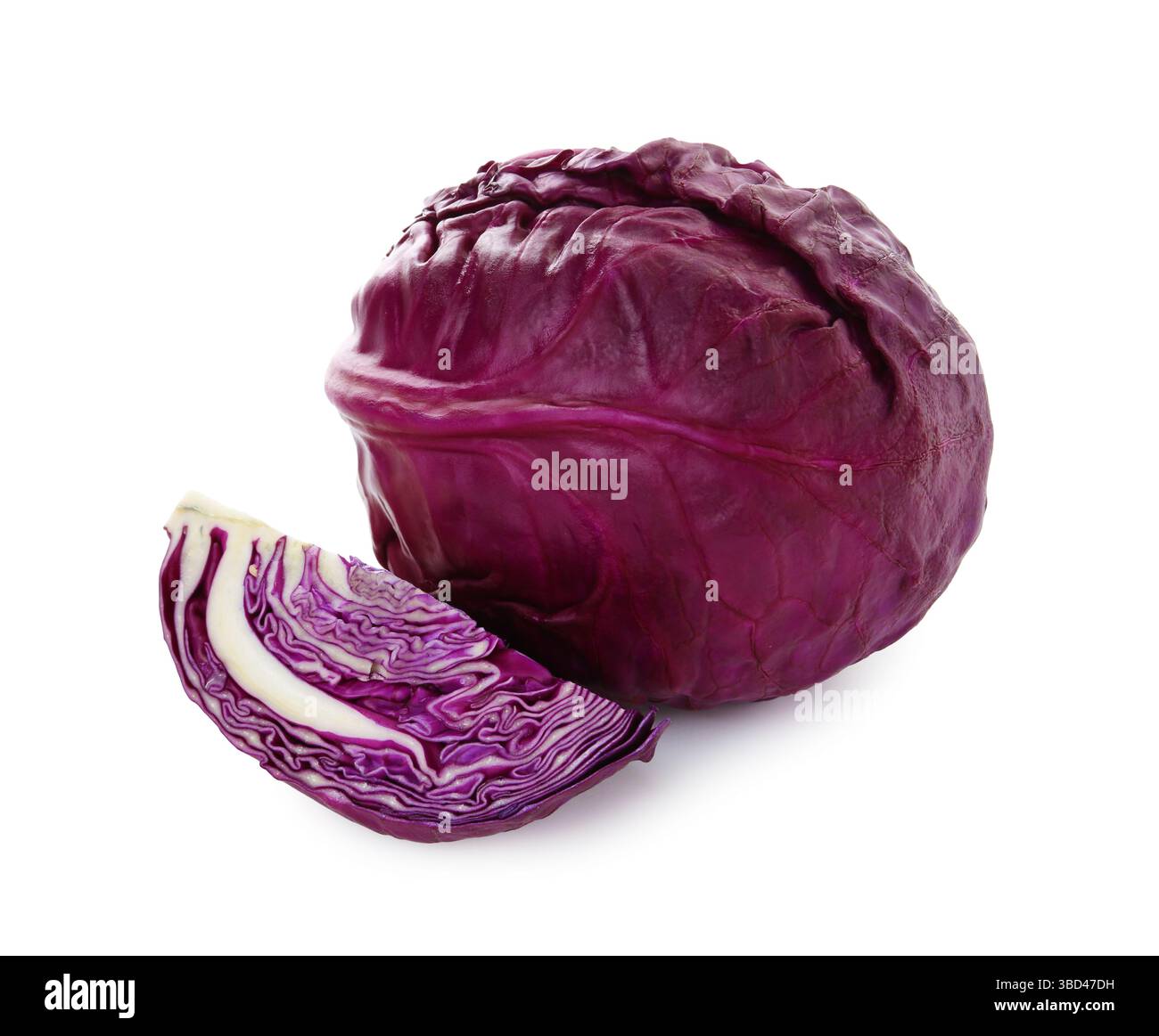 Whole and cut fresh red cabbages isolated on white Stock Photo - Alamy