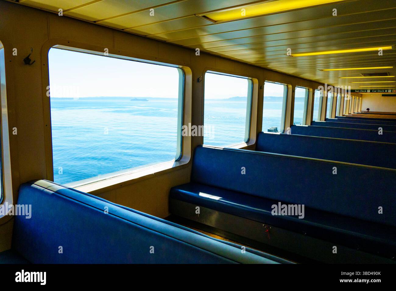 Washington State ferry interior Stock Photo - Alamy