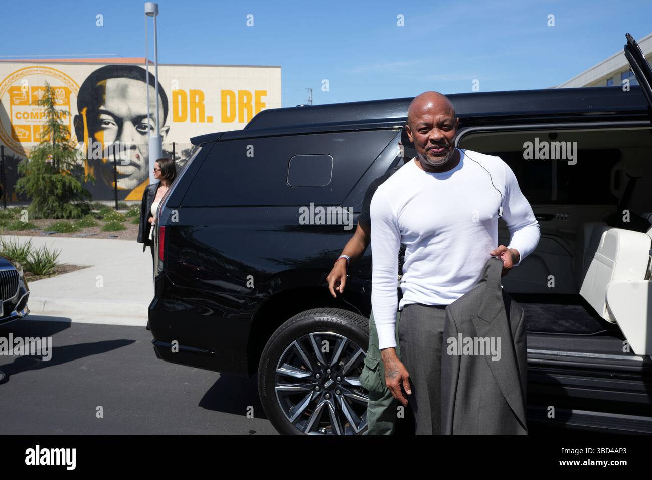 Dr. Andre Dre arrives to the groundbreaking ceremony for the New ...