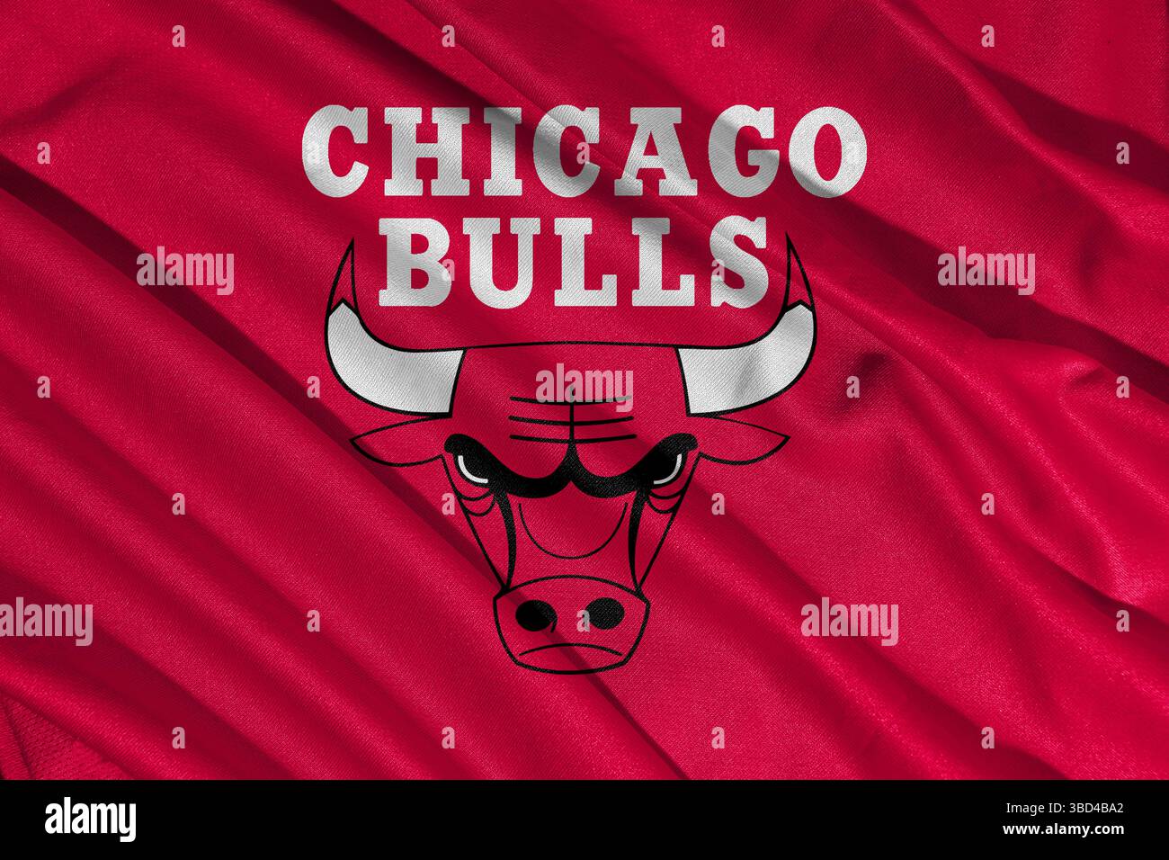 Pringsewu, Lampung; May 23, 2025; Texture of the Chicago Bulls club ...