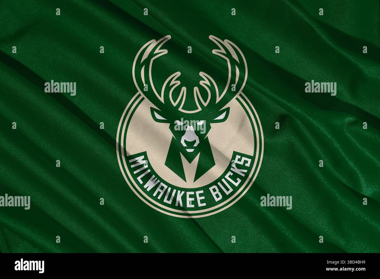 Pringsewu, Lampung; May 23, 2025; Texture of the Milwaukee Bucks club ...