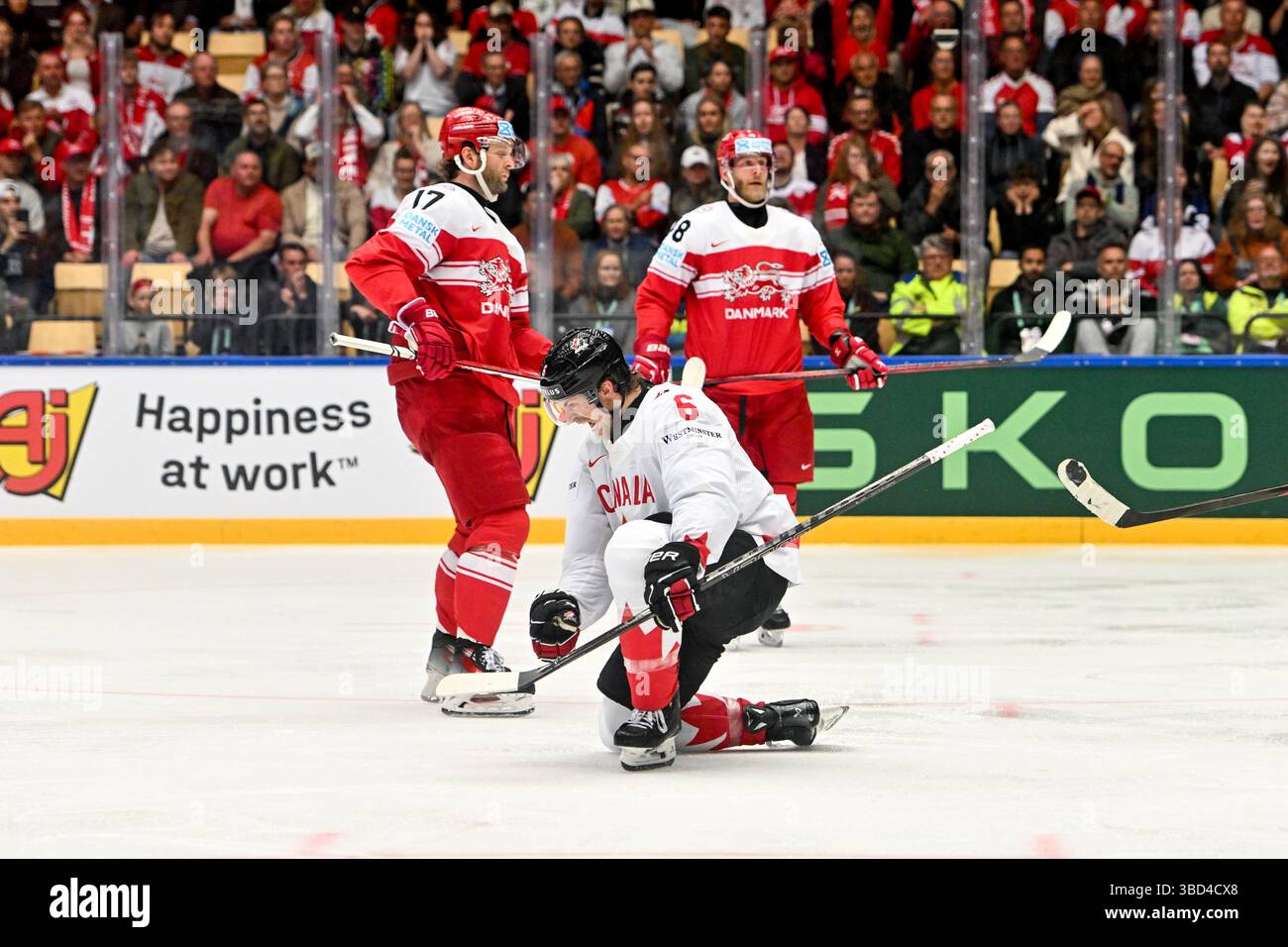 ODENSE, DENMARK - MAY 22: Travis Sanheim of Canada celebrate his goal ...