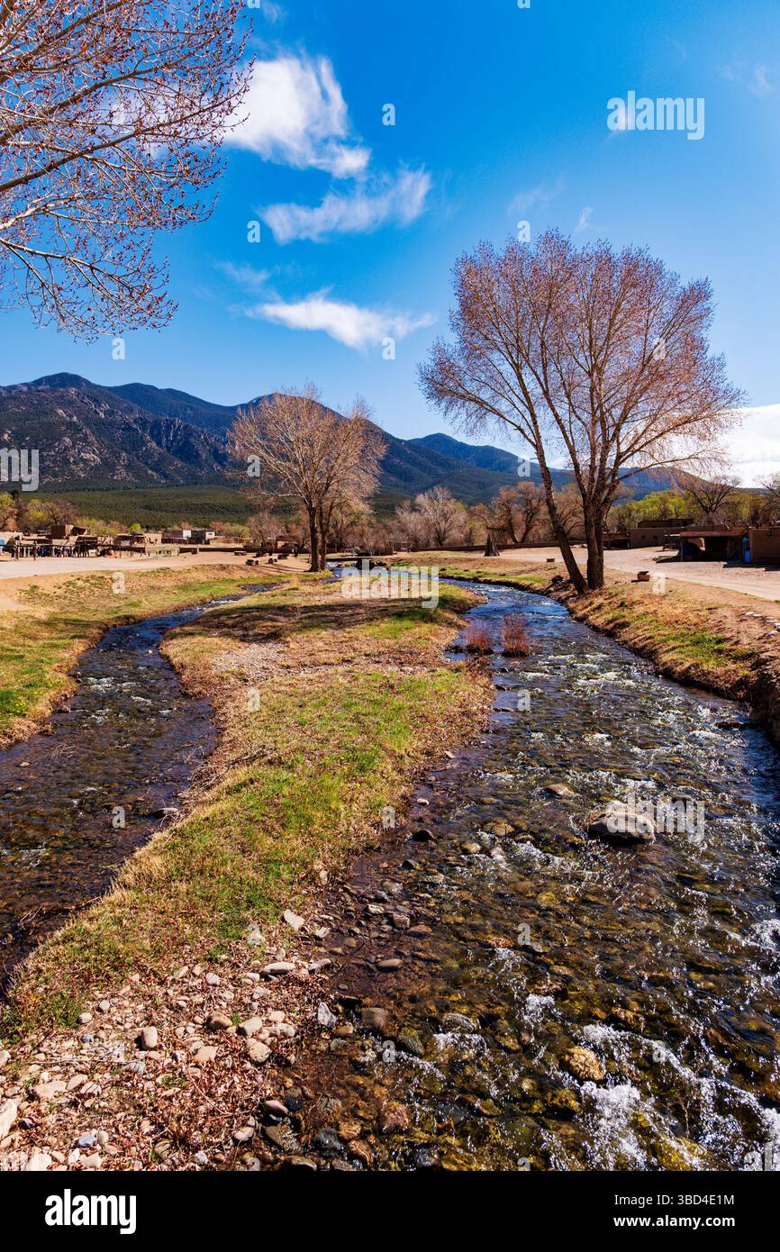 Red Willow Creek; Taos Pueblo; Tuah Tah; Taos; New Mexico; USA Stock ...