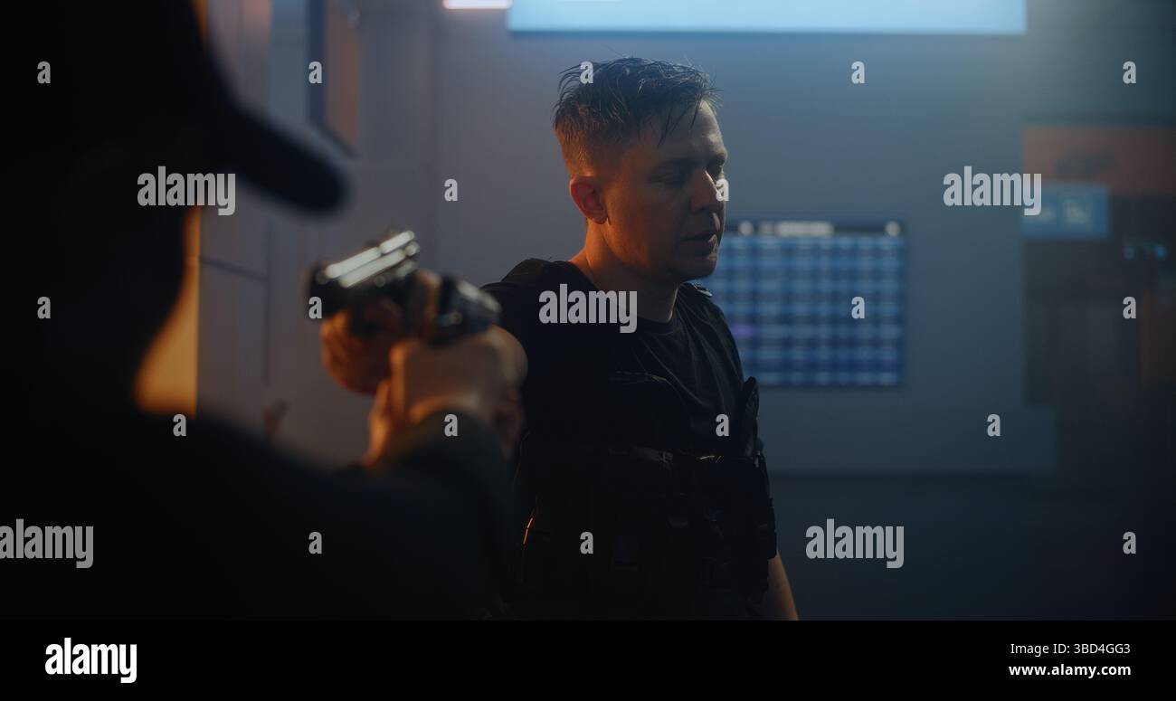 Armed confrontation two angry criminals hi-res stock photography and ...