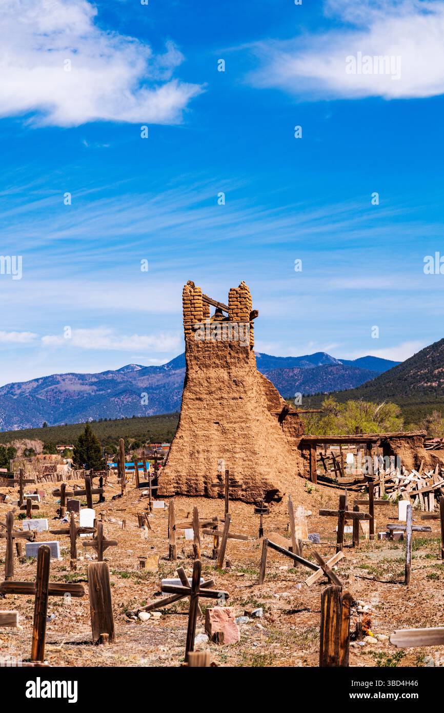 Ruins of the historic St. Jerome Church; Taos Pueblo; Tuah Tah; Taos ...
