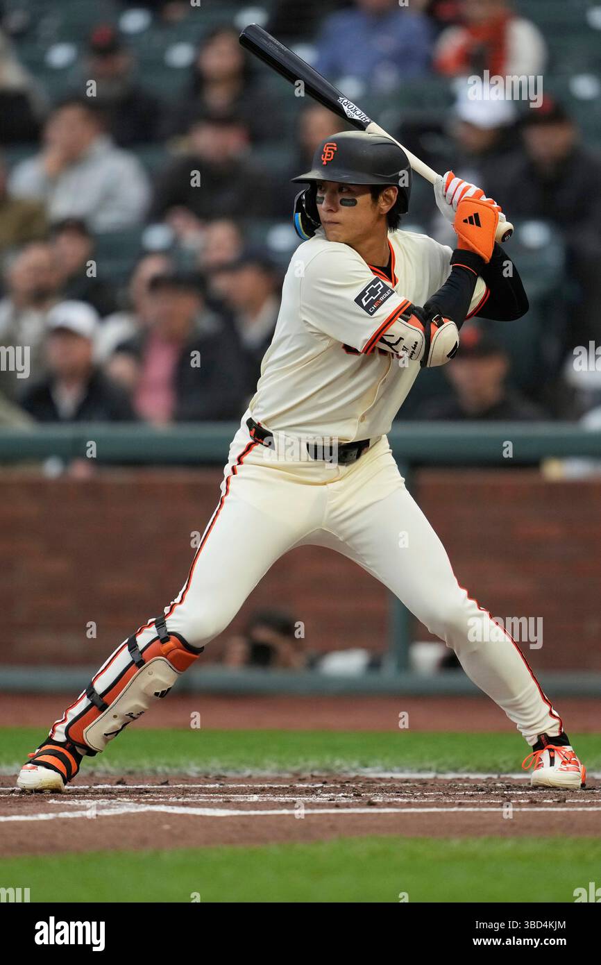 San Francisco Giants' Jung Hoo Lee during a baseball game against the ...