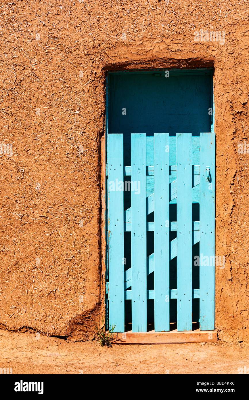 Detail of traditional adobe architecture; Taos Pueblo; Tuah Tah; Taos ...