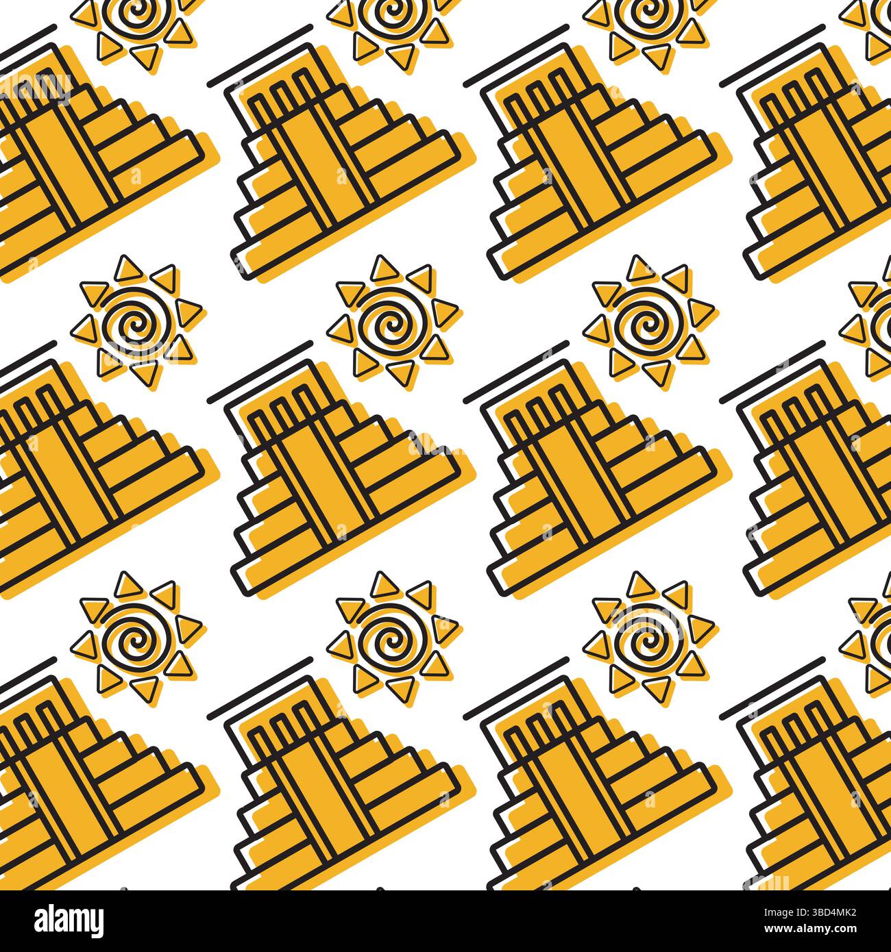 Pyramid sun pattern art. Vector Stock Vector Image & Art - Alamy