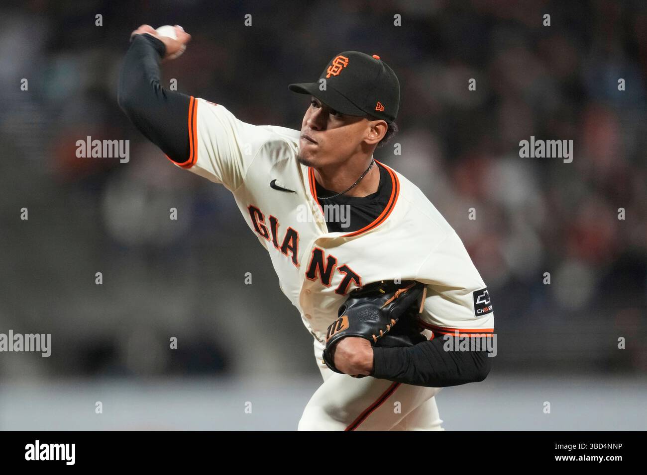 San Francisco Giants pitcher Randy Rodríguez during a baseball game ...