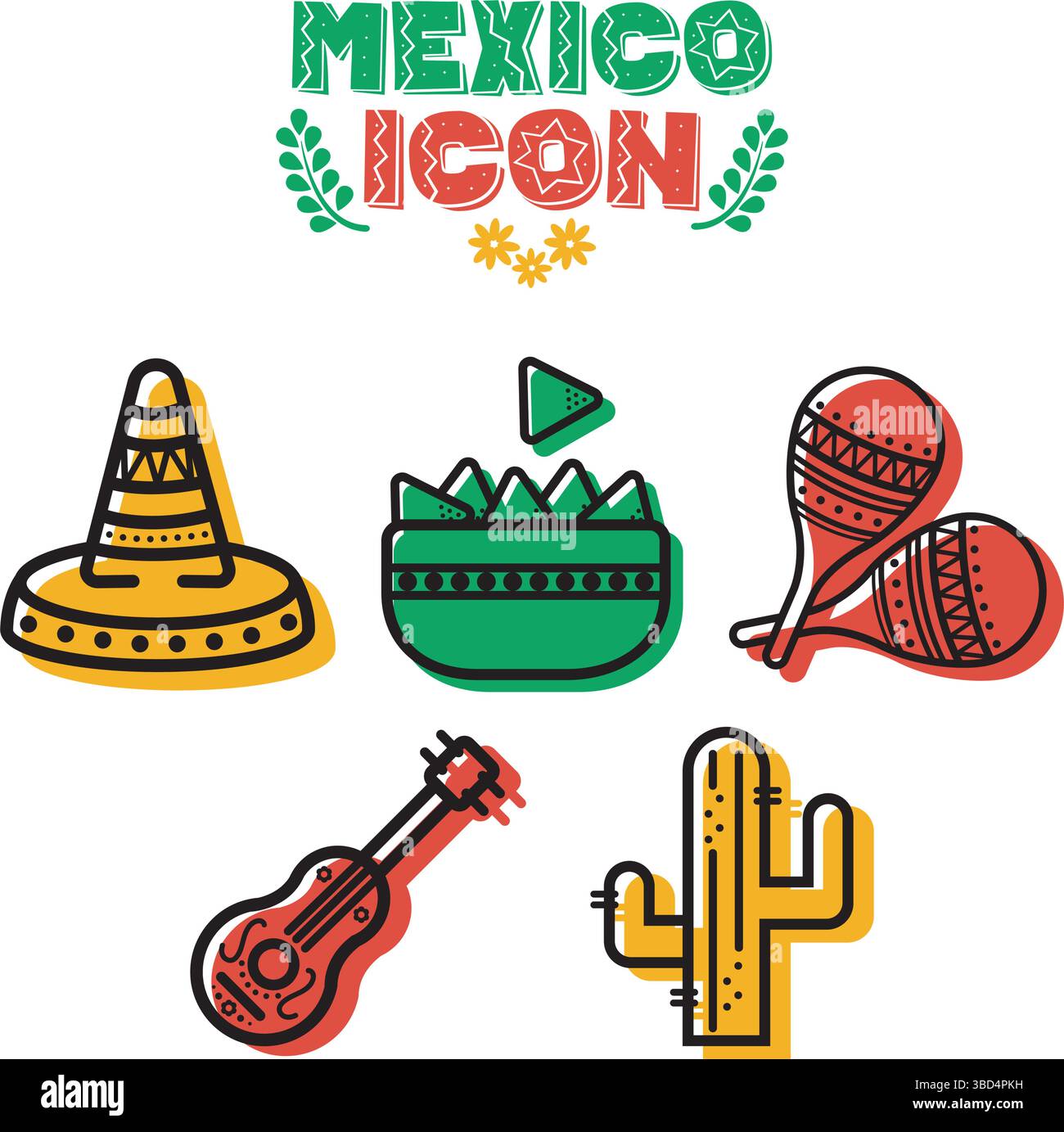 Guitar icons set cartoon Stock Vector Images - Alamy