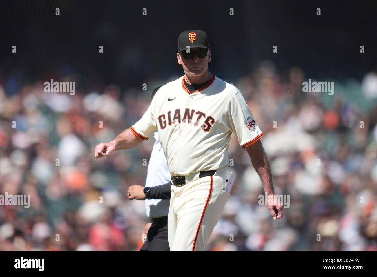 San Francisco Giants manager Bob Melvin during a baseball game against ...