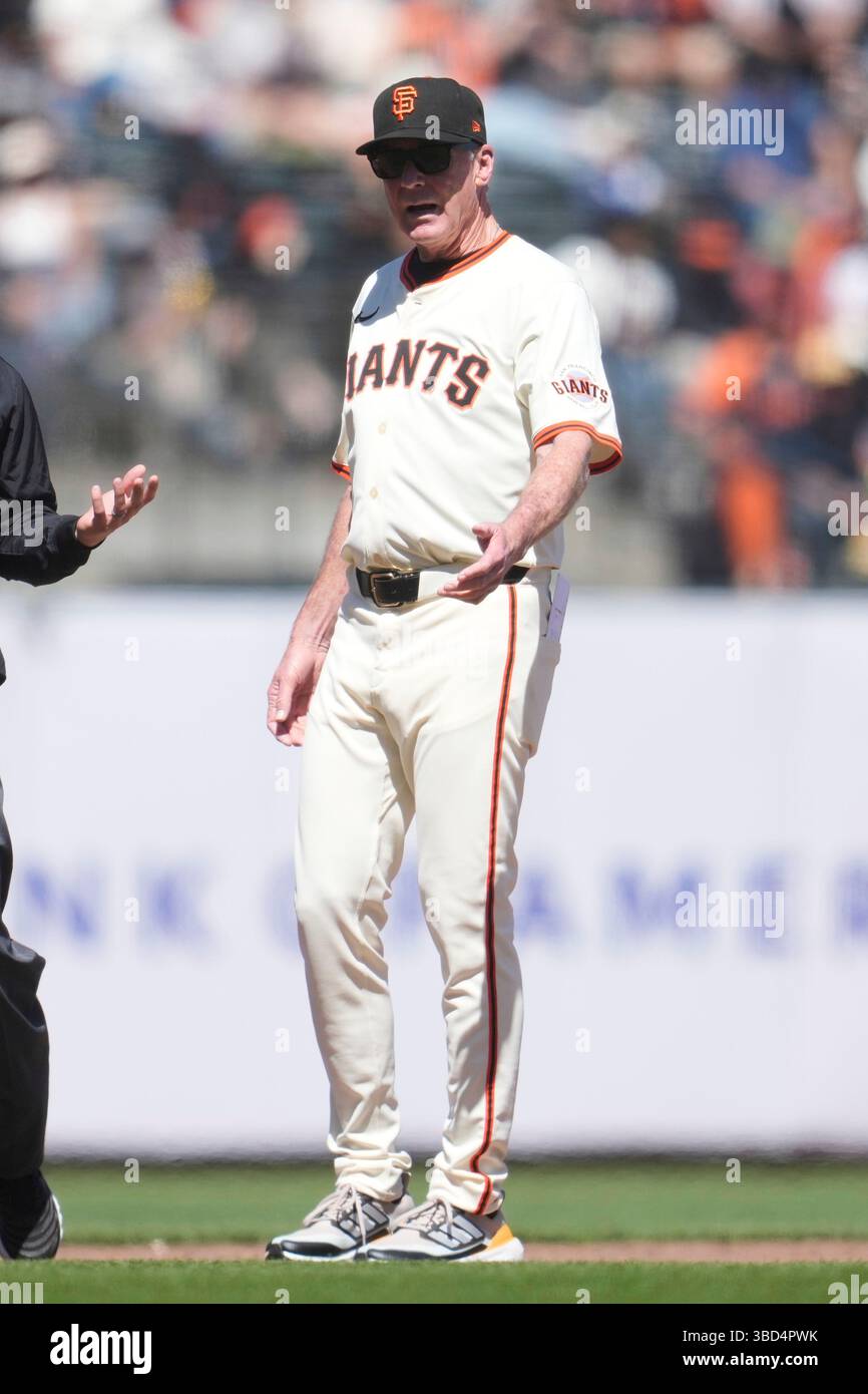 San Francisco Giants manager Bob Melvin during a baseball game against ...