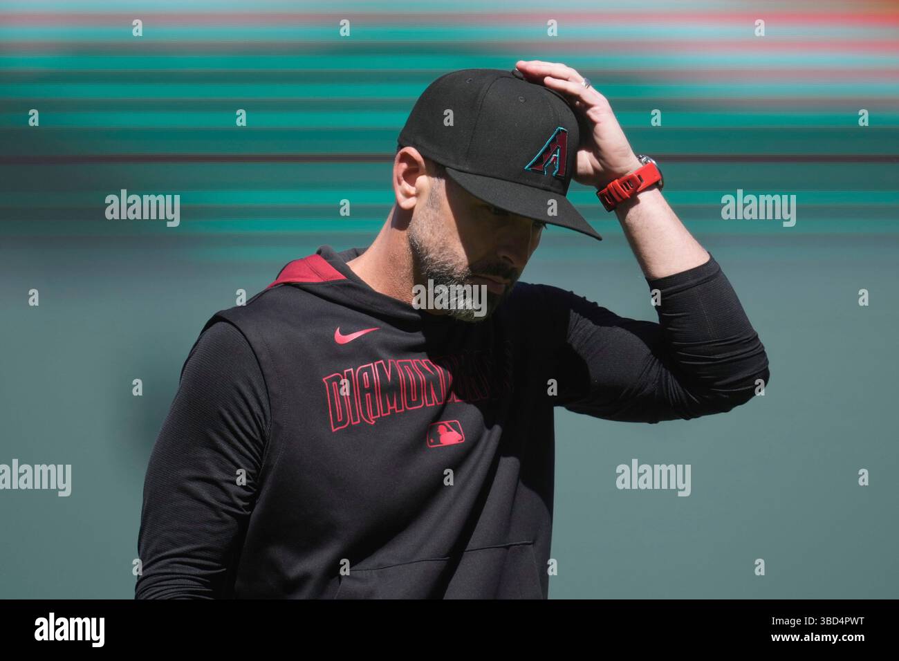 Arizona Diamondbacks pitching coach Brian Kaplan during a baseball game ...