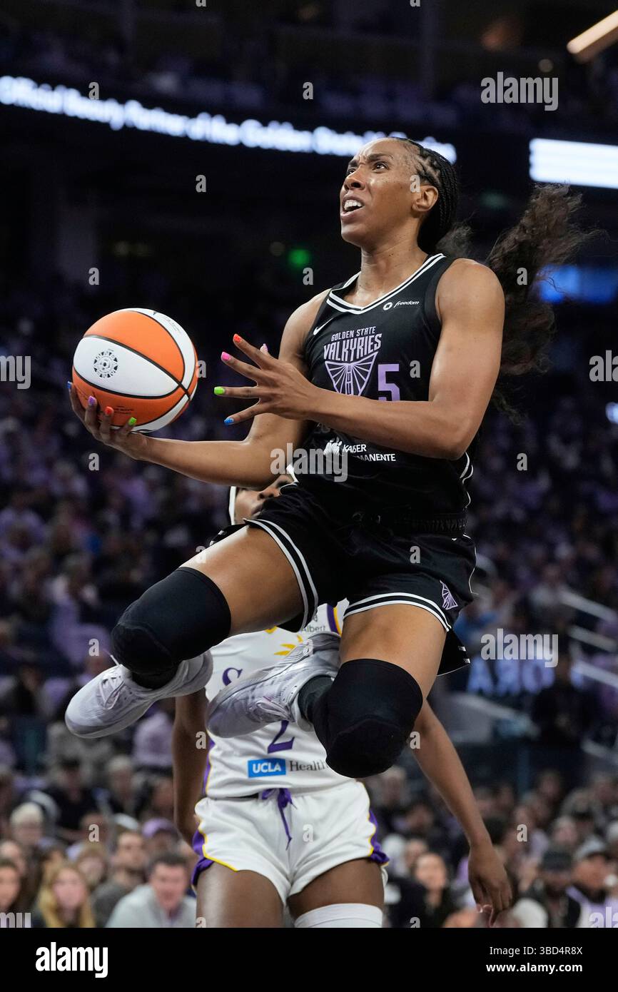 Golden State Valkyries forward Kayla Thornton (5) during a WNBA ...