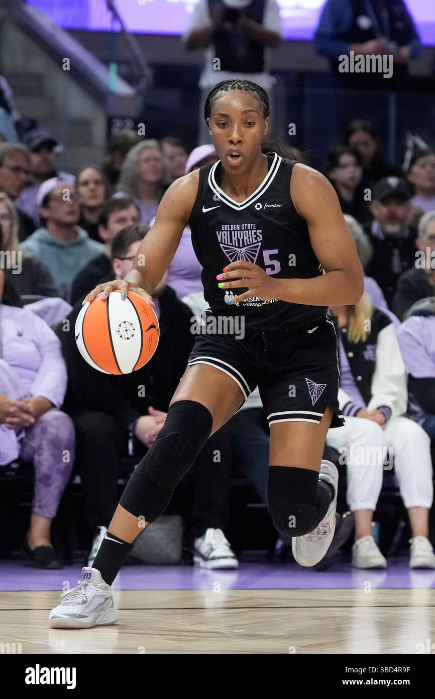 Golden State Valkyries forward Kayla Thornton during a WNBA basketball ...