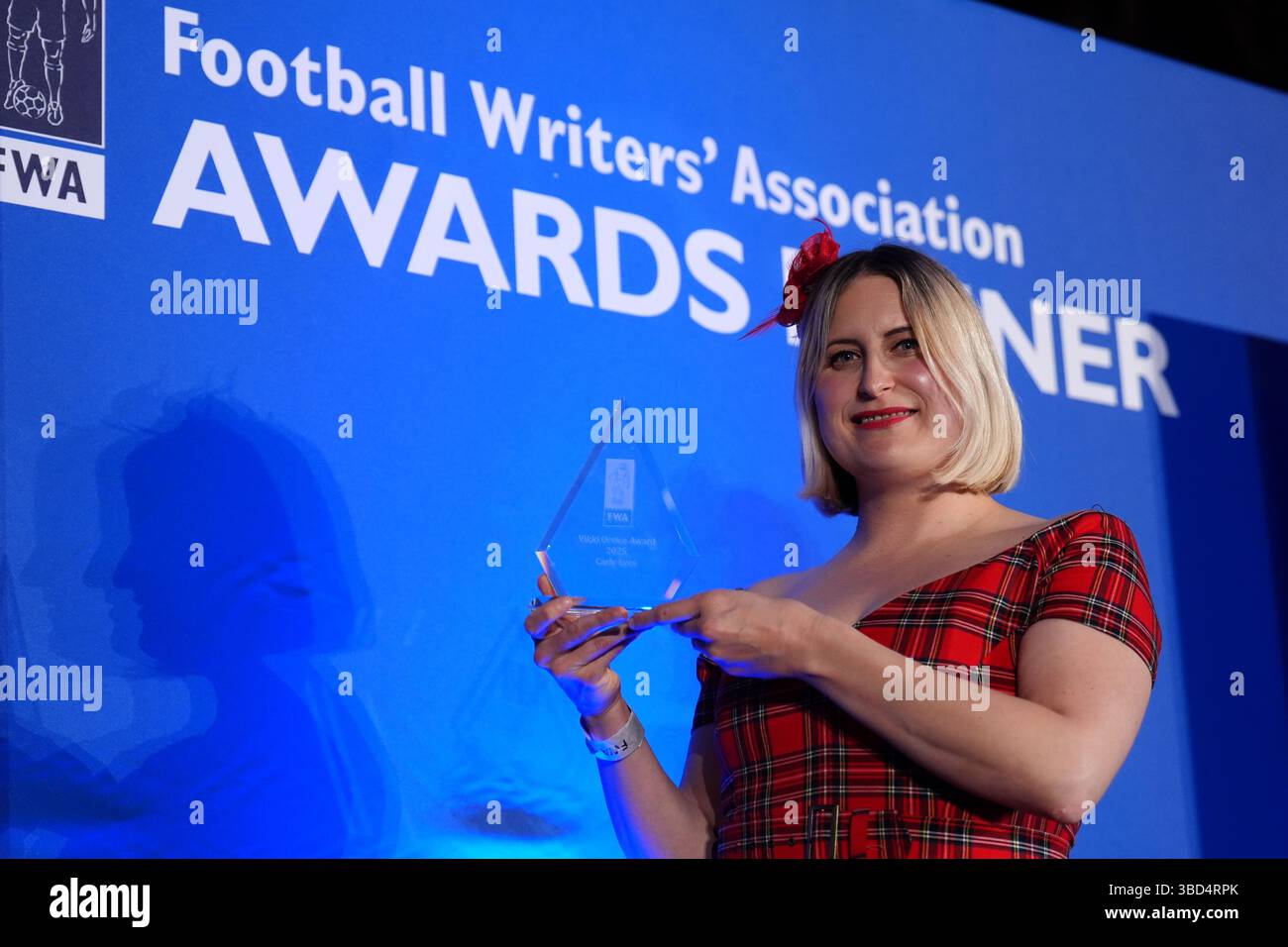 Carly Lyes, recipient of the Vikki Orvice award, during the FWA ...