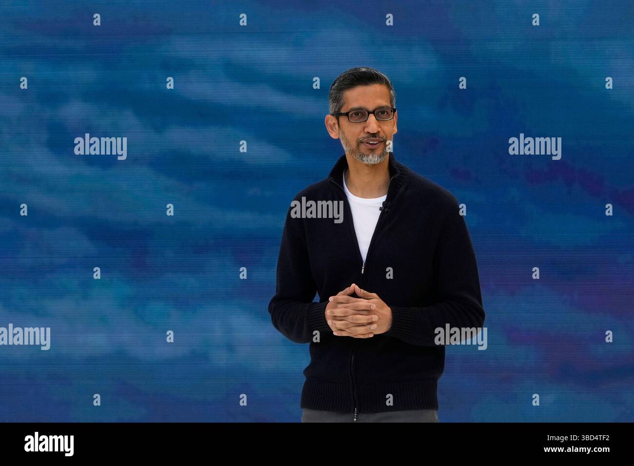 Alphabet CEO Sundar Pichai speaks at a Google I/O event in Mountain ...