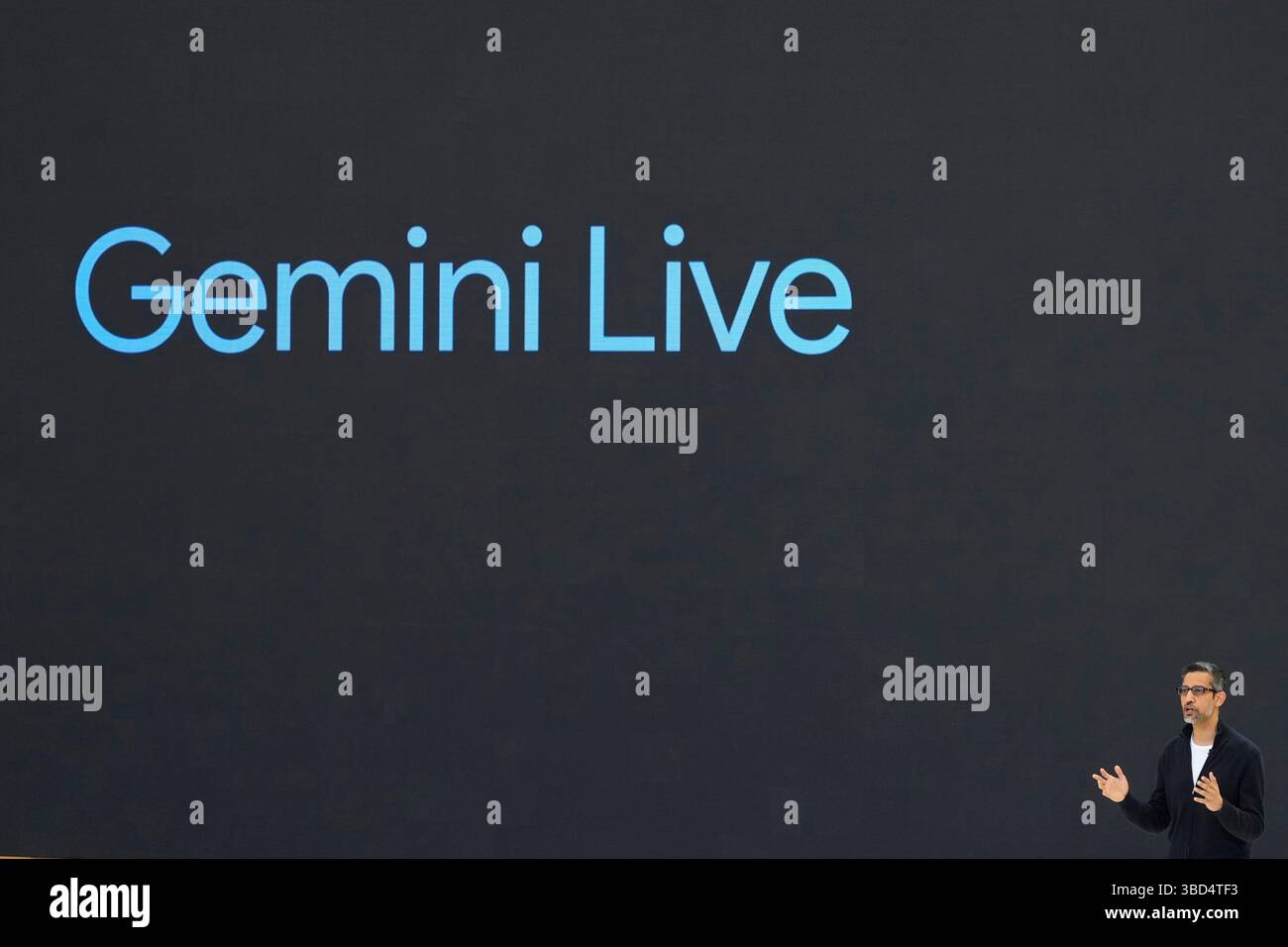 Alphabet CEO Sundar Pichai speaks at a Google I/O event in Mountain ...