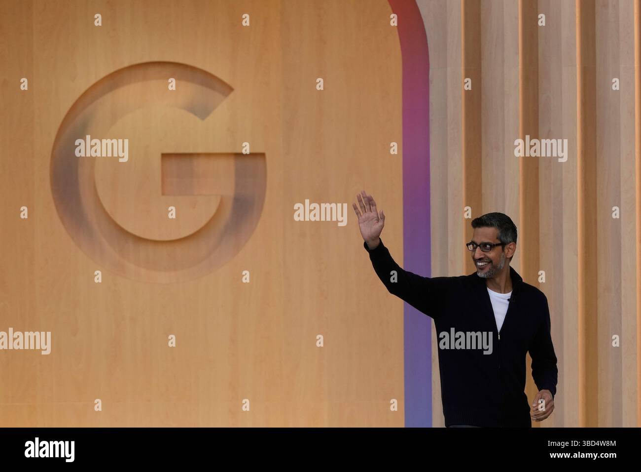 Alphabet CEO Sundar Pichai speaks at a Google I/O event in Mountain ...