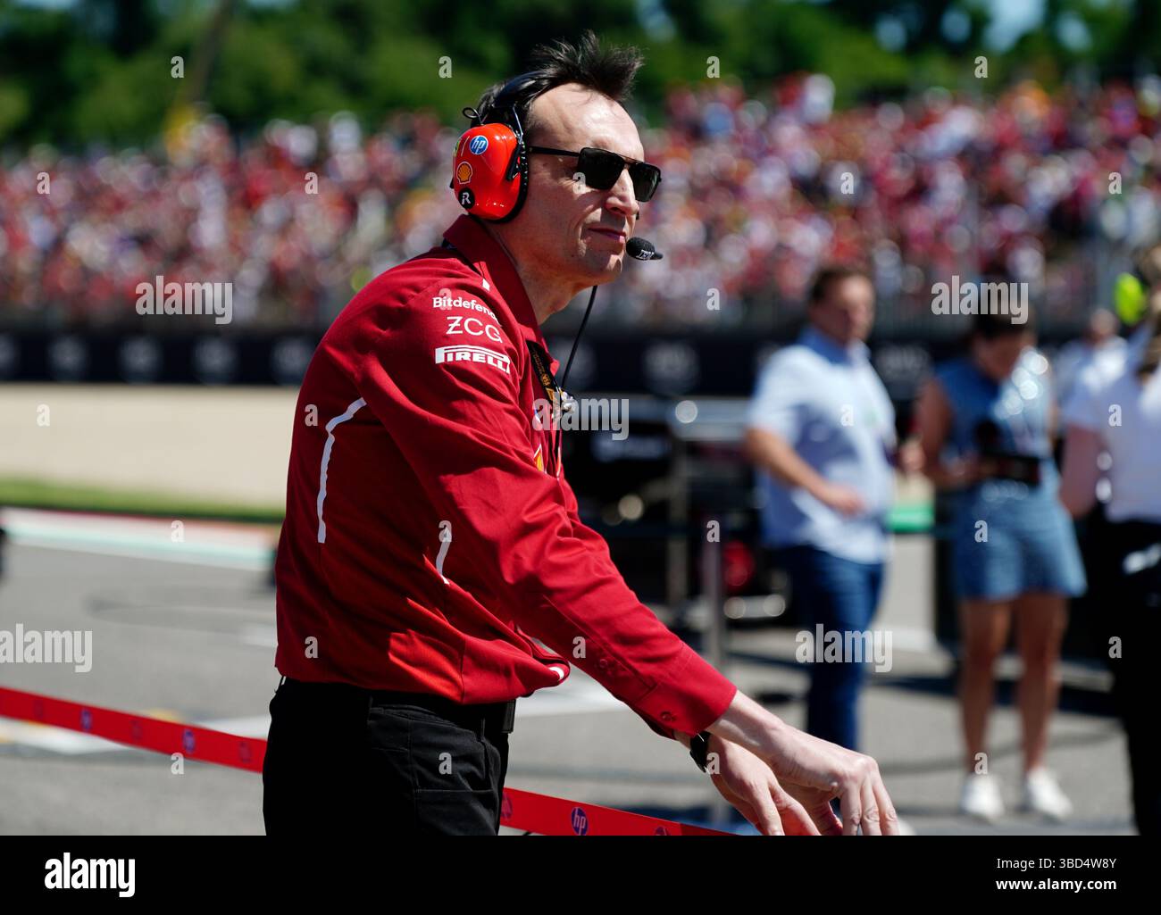 Riccardo Adami, race engineer of Ferrari's Lewis Hamilton, at the Autodromo Internazionale Enzo ...