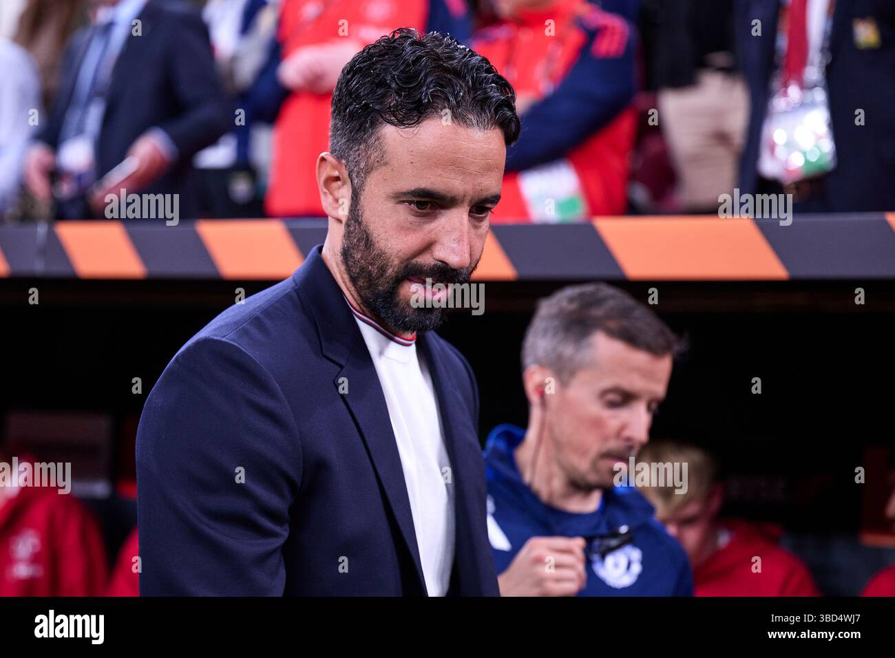 Manchester United head coach Ruben Amorim looks on during the UEFA ...