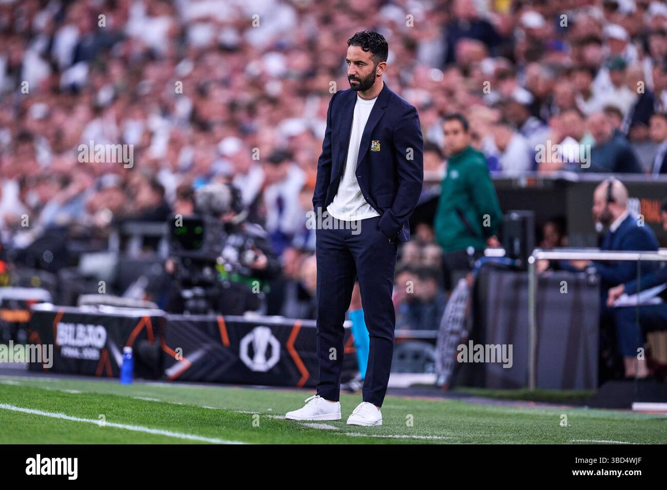Manchester United head coach Ruben Amorim looks on during the UEFA ...