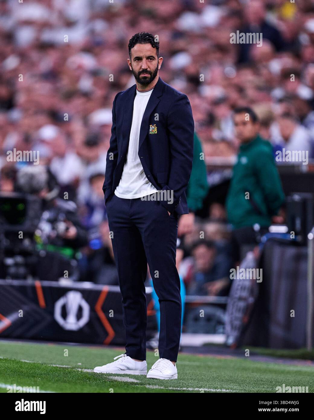 Manchester United head coach Ruben Amorim looks on during the UEFA ...