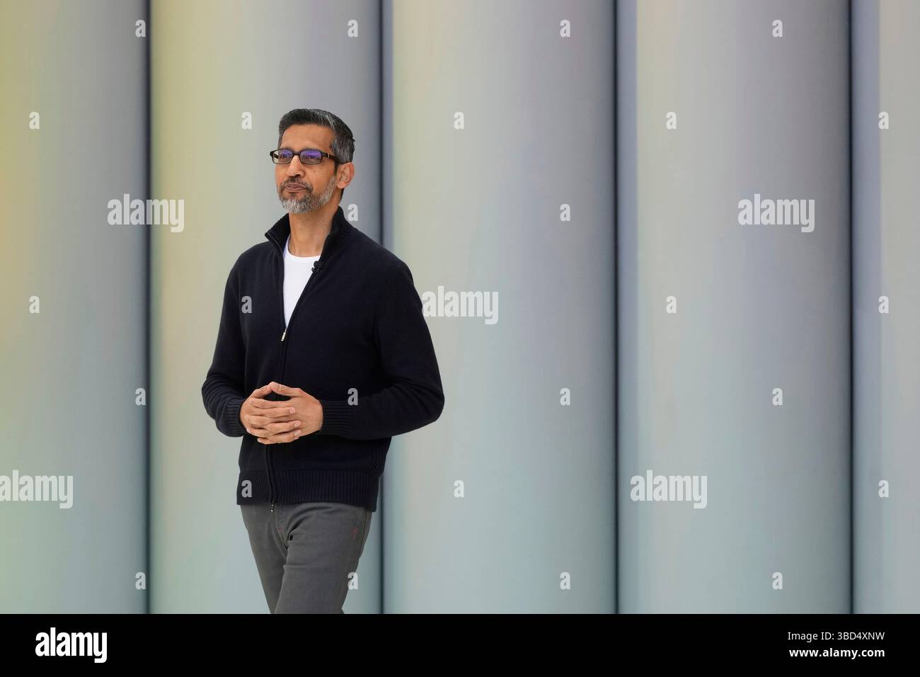 Alphabet CEO Sundar Pichai speaks at a Google I/O event in Mountain ...