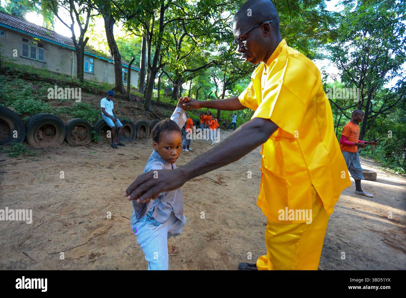 Dar Es Salaam, Tanzania. 18th May, 2025. Saidi Mfaume (R, Front), a ...