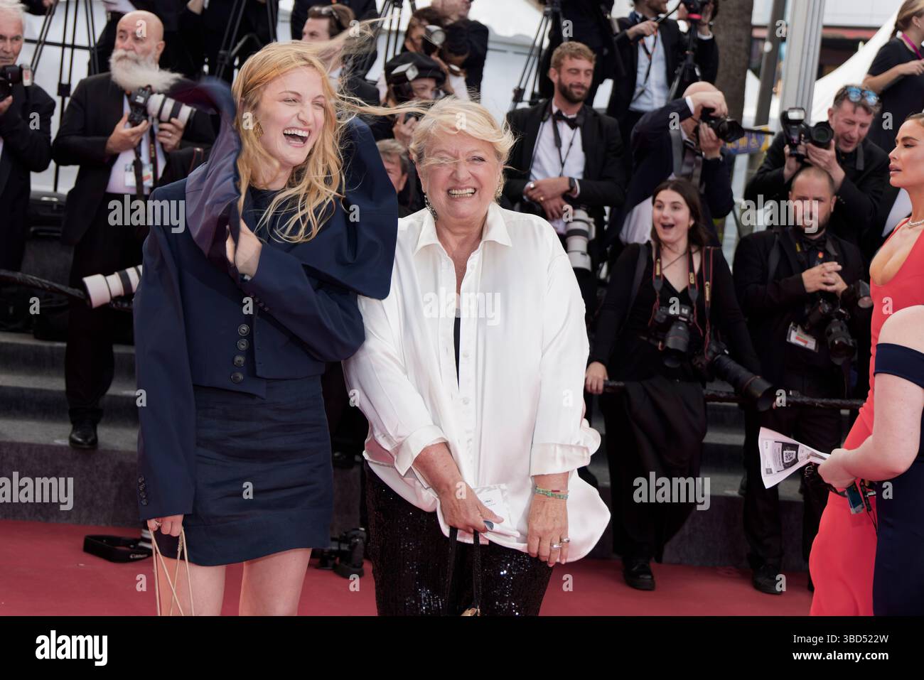 Cannes, France. 22nd May, 2025. Clara Piaton and Charlotte de Turckheim ...