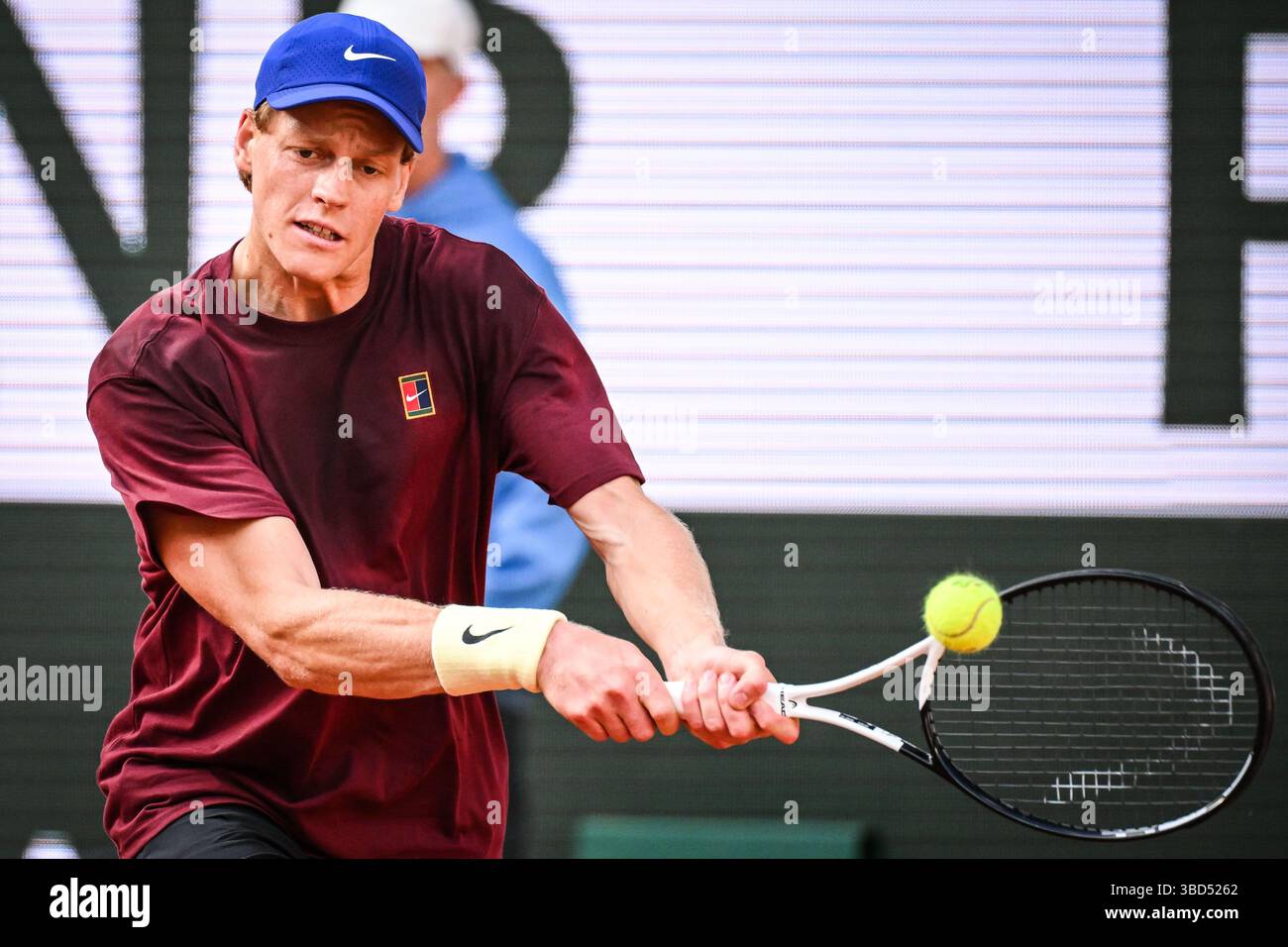 Jannik SINNER of Italy during a training session of Roland-Garros 2025 ...