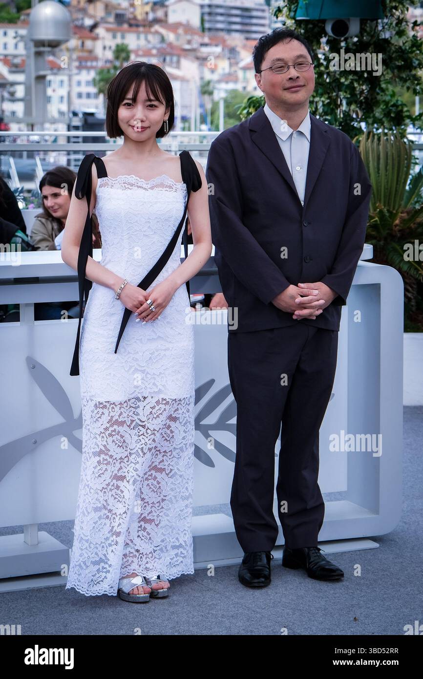 Cannes, France. 22nd May, 2025. Kyoko Saito and Kodji Fukada seen at ...