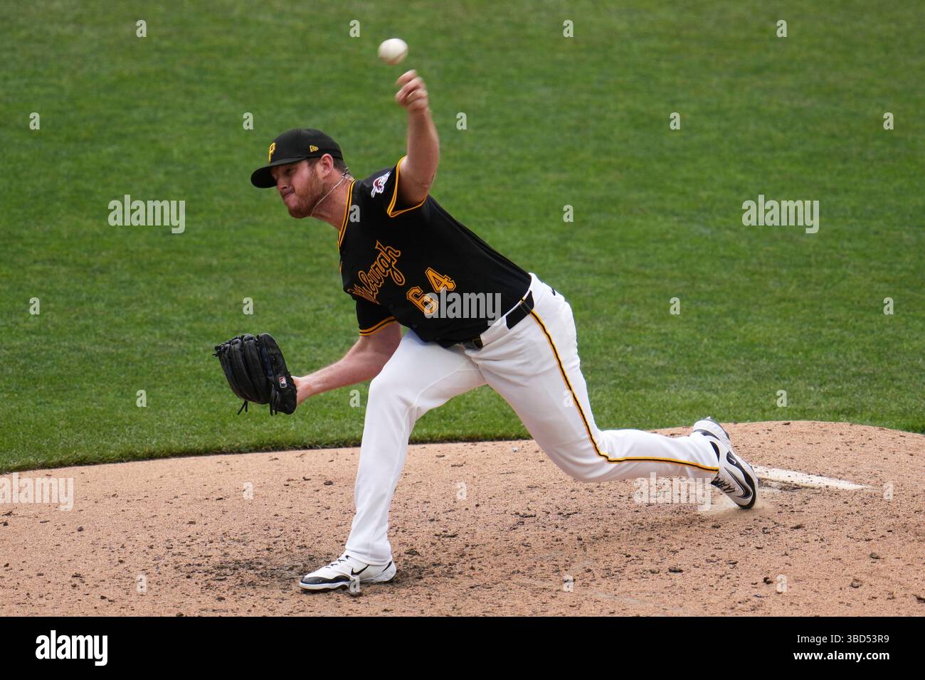 Pittsburgh Pirates pitcher Caleb Ferguson delivers during a baseball ...