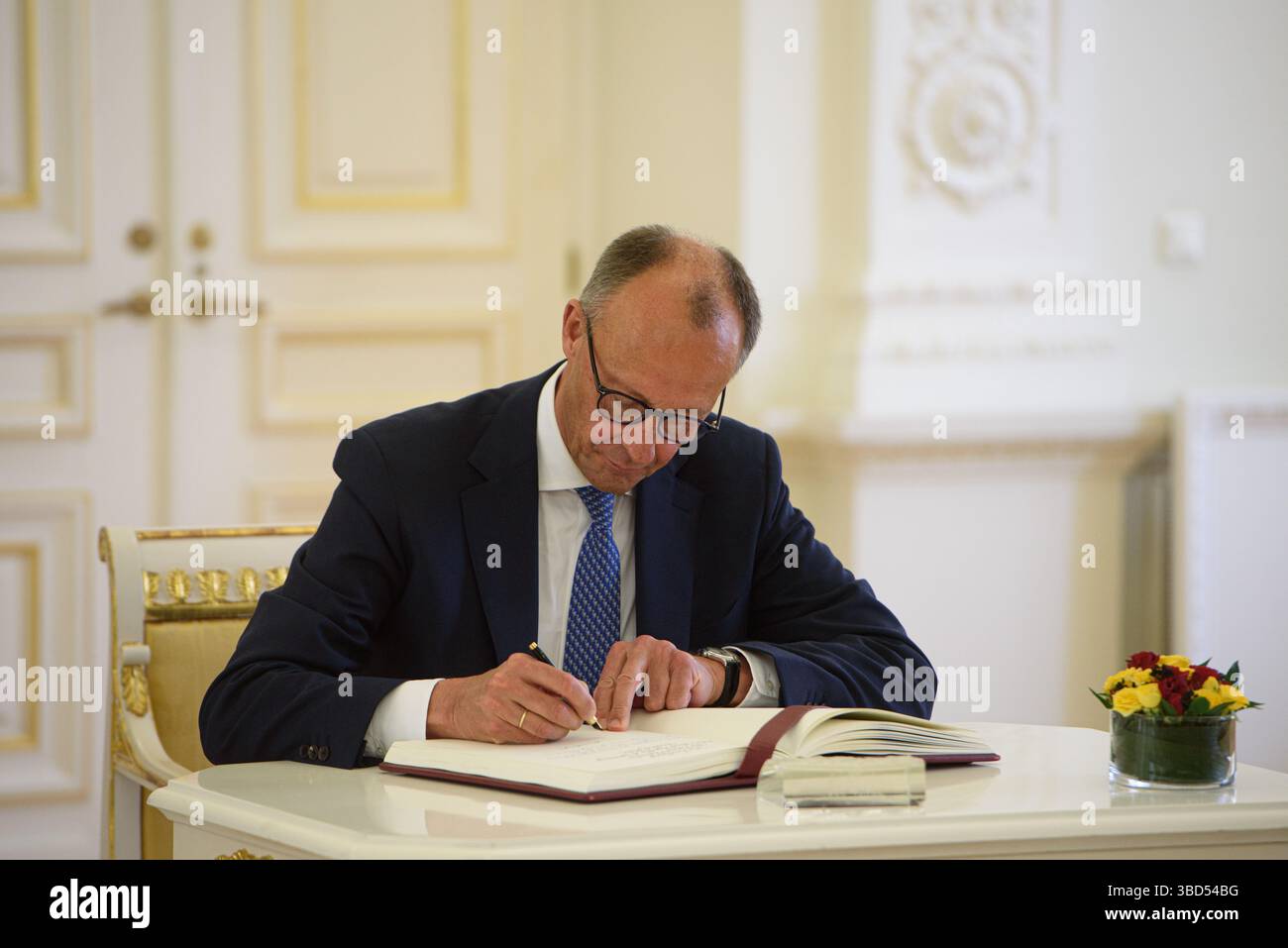 Vilnius, Lithuania. 22nd May, 2025. German Chancellor Friedrich Merz ...