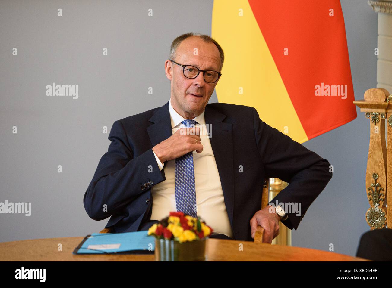 Vilnius, Lithuania. 22nd May, 2025. German Chancellor Friedrich Merz ...