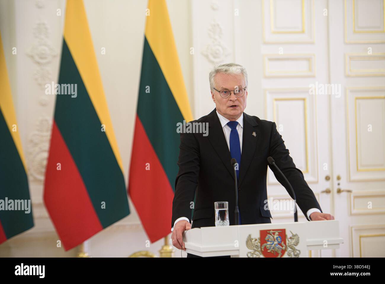 Vilnius, Lithuania. 22nd May, 2025. Lithuanian President Gitanas ...