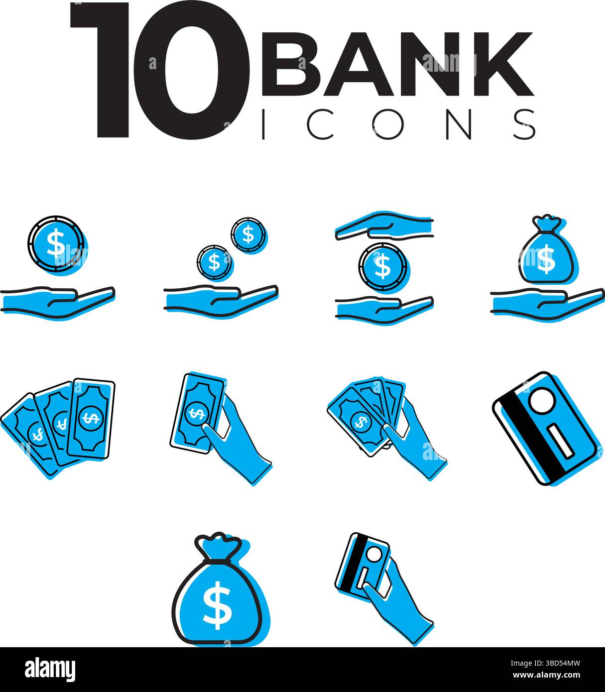 Blue economy icons bundle. Vector Stock Vector Image & Art - Alamy