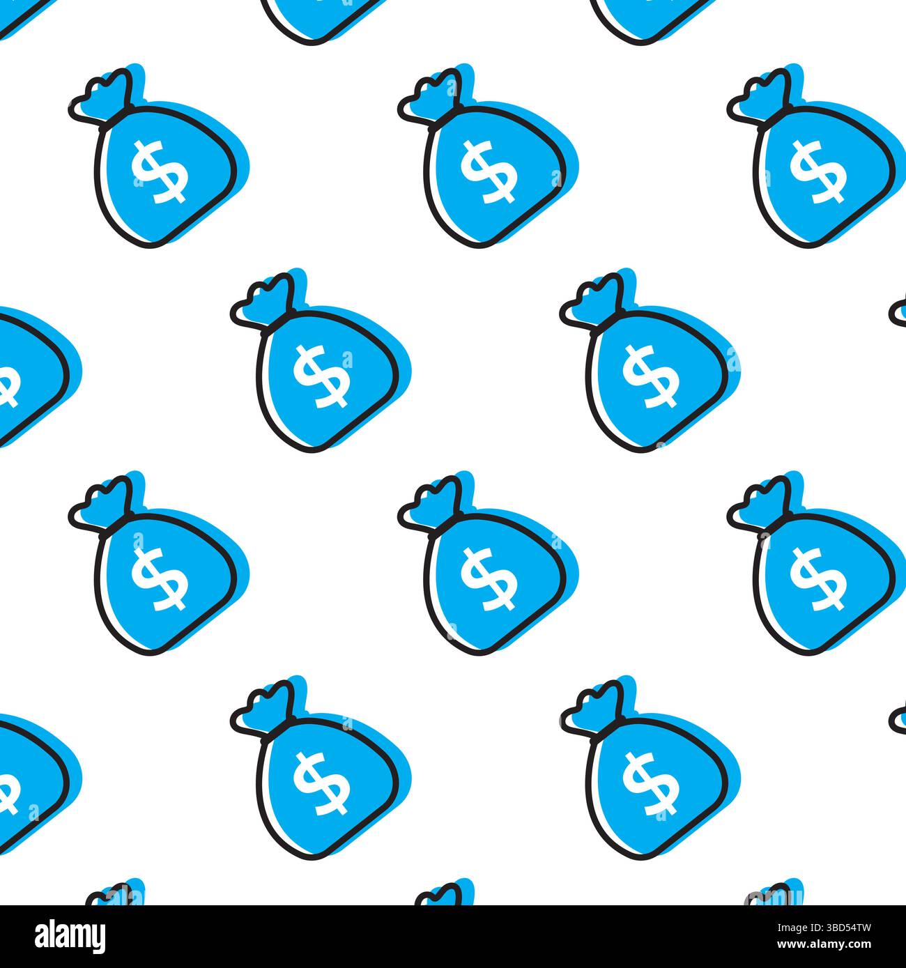 Money bag pattern blue. Vector Stock Vector Image & Art - Alamy